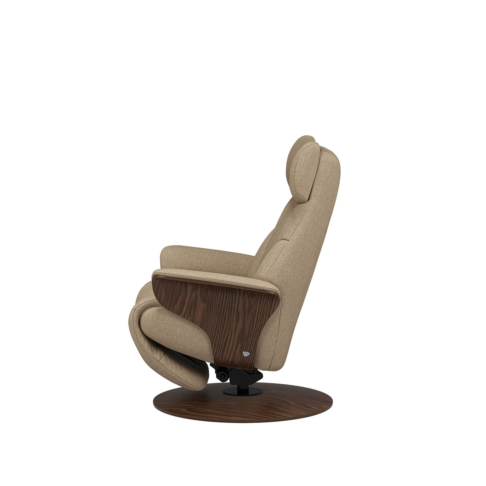 Stressless Adam Wood Chair In Fabric, With Power Disc Base - Haskins ...