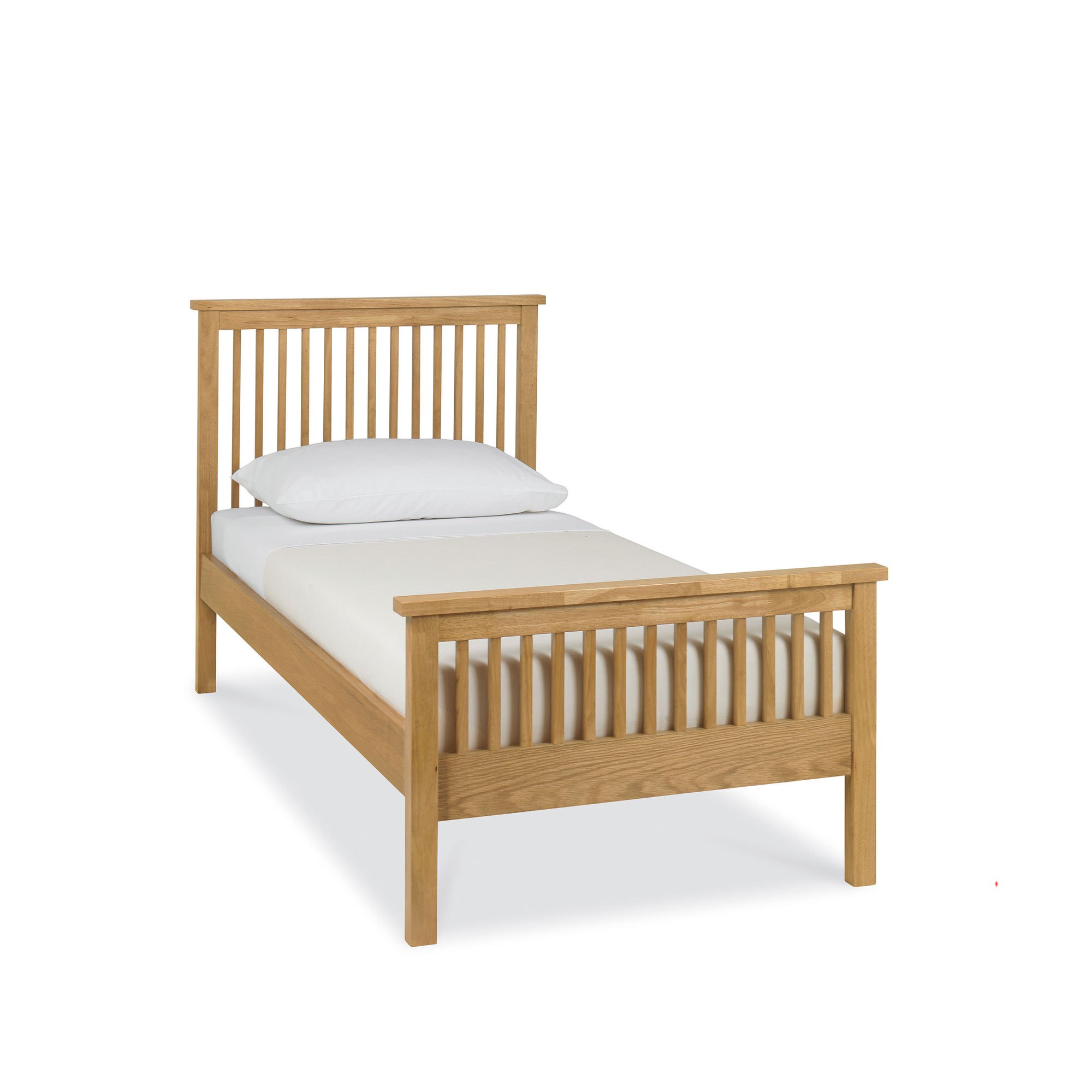 Bentley Designs Atlanta Oak 90cm High Footend Bedstead - Haskins Furniture