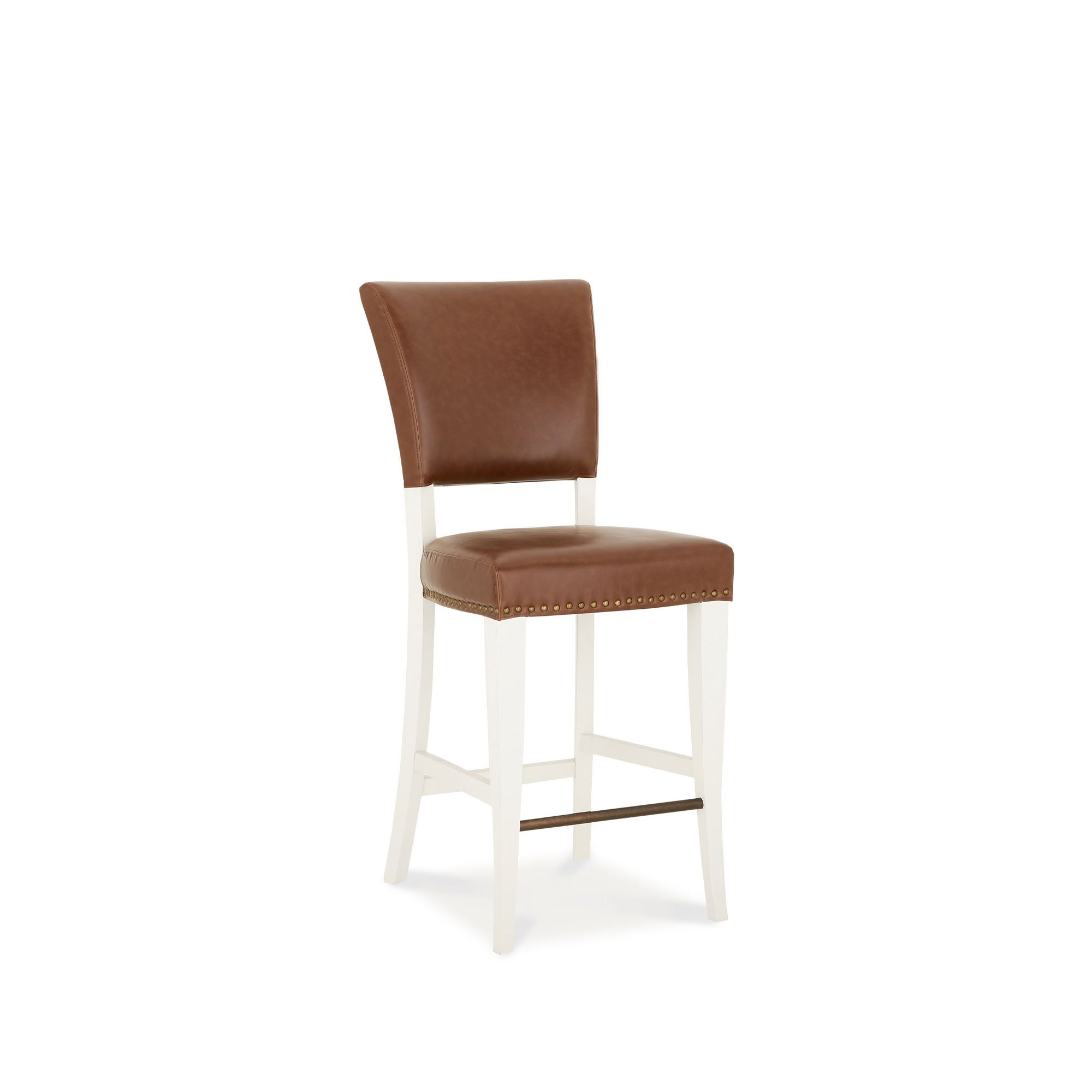 Bentley Designs Belgrave Ivory Bar Stool - Faux Leather (Pair ...