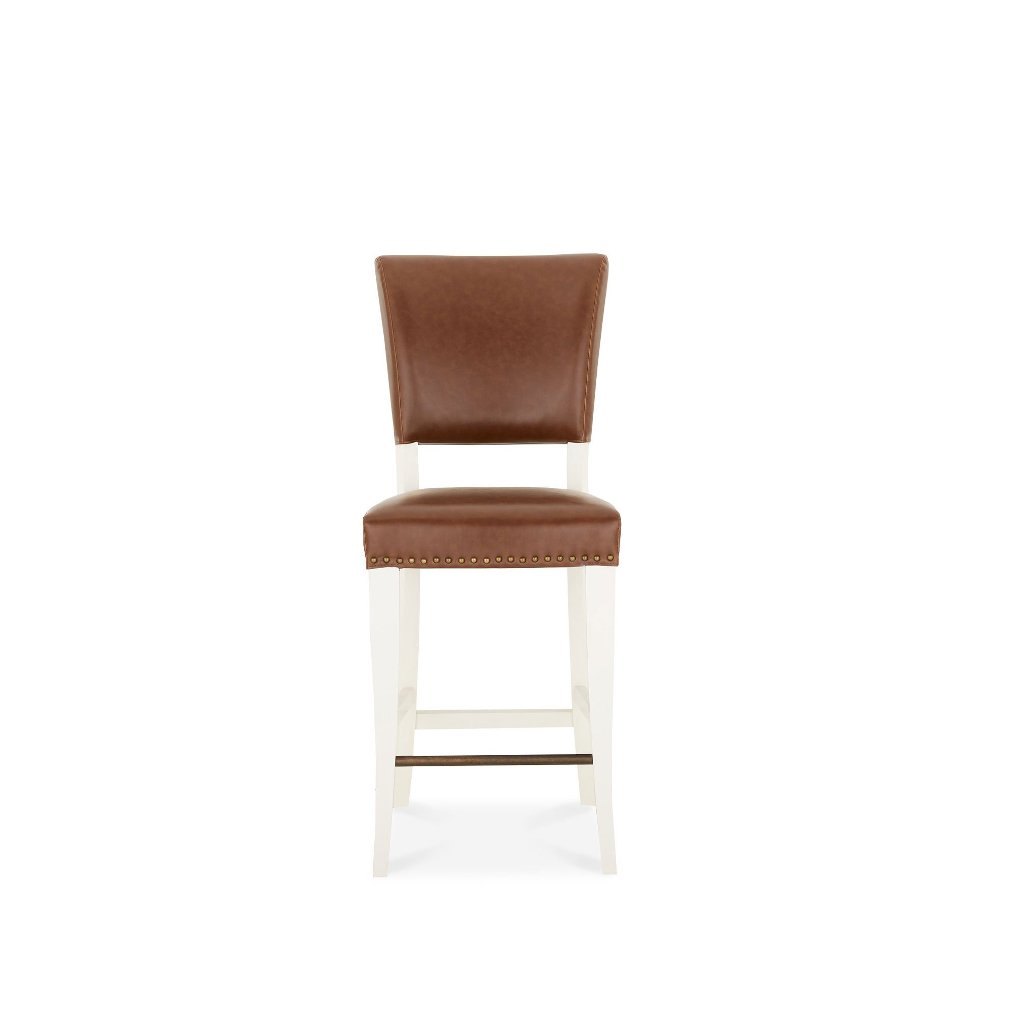 Bentley Designs Belgrave Ivory Bar Stool - Faux Leather (Pair ...