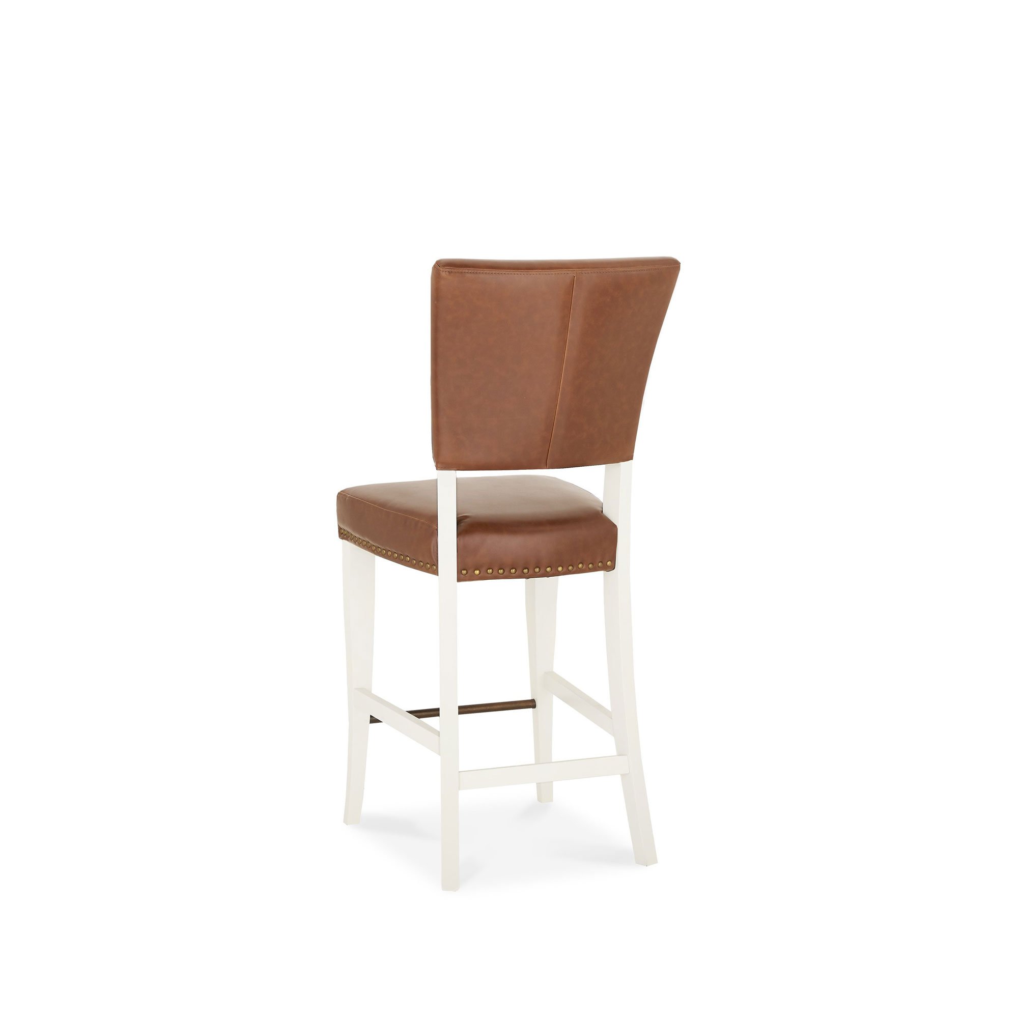 Bentley Designs Belgrave Ivory Bar Stool - Faux Leather (Pair ...