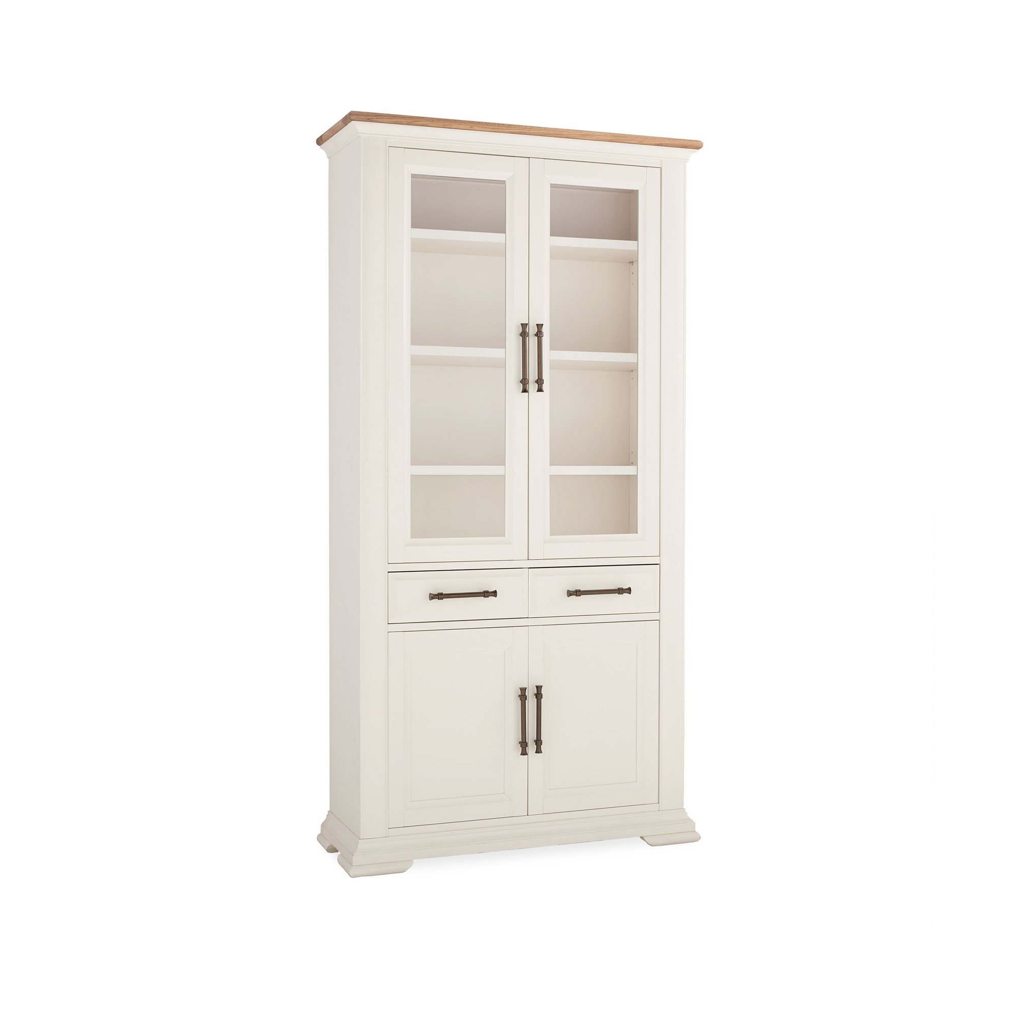 Bentley Designs Belgrave Two Tone Display Cabinet - Haskins Furniture