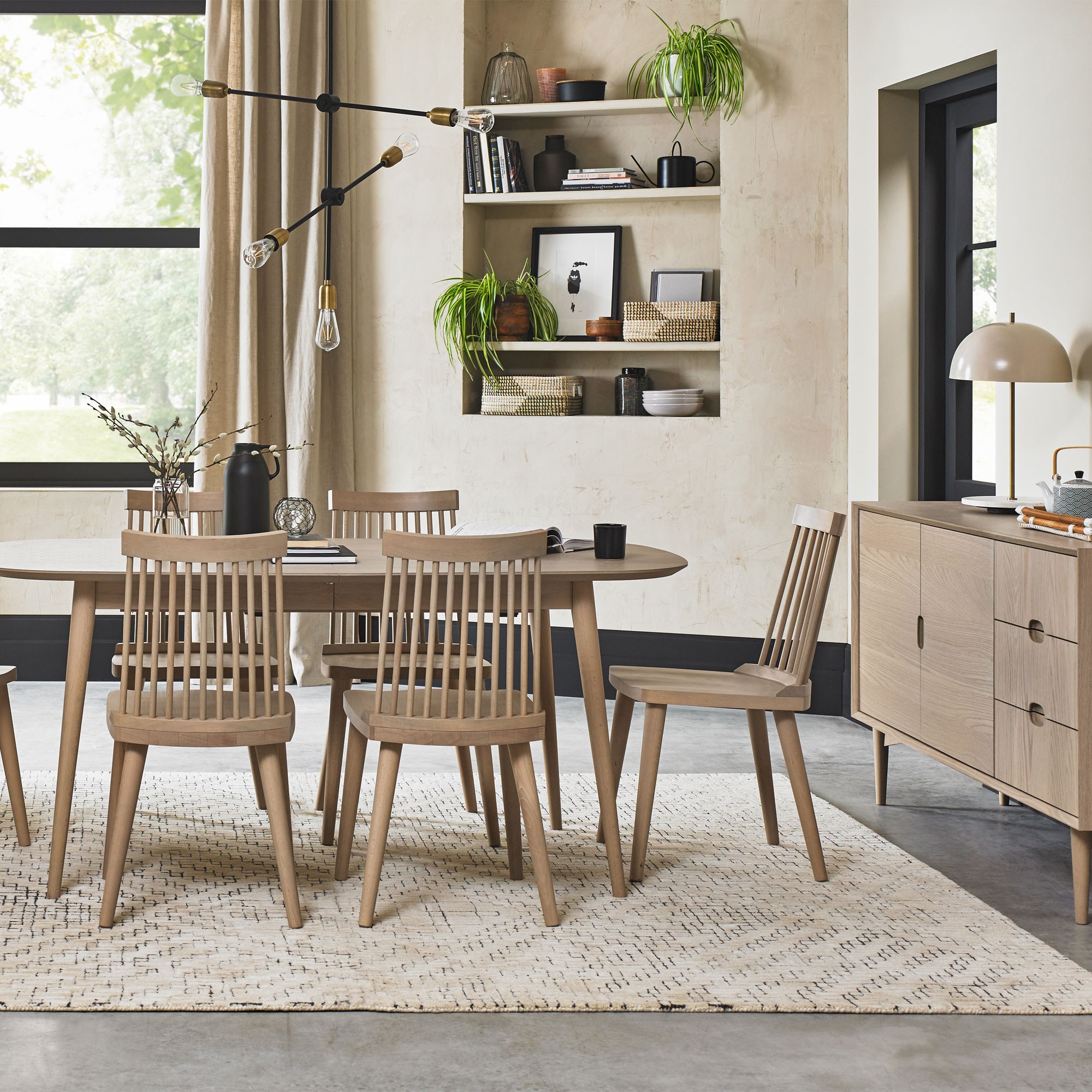 Bentley Designs Dansk Scandi Oak 6-8 Seater Dining Table - Haskins ...