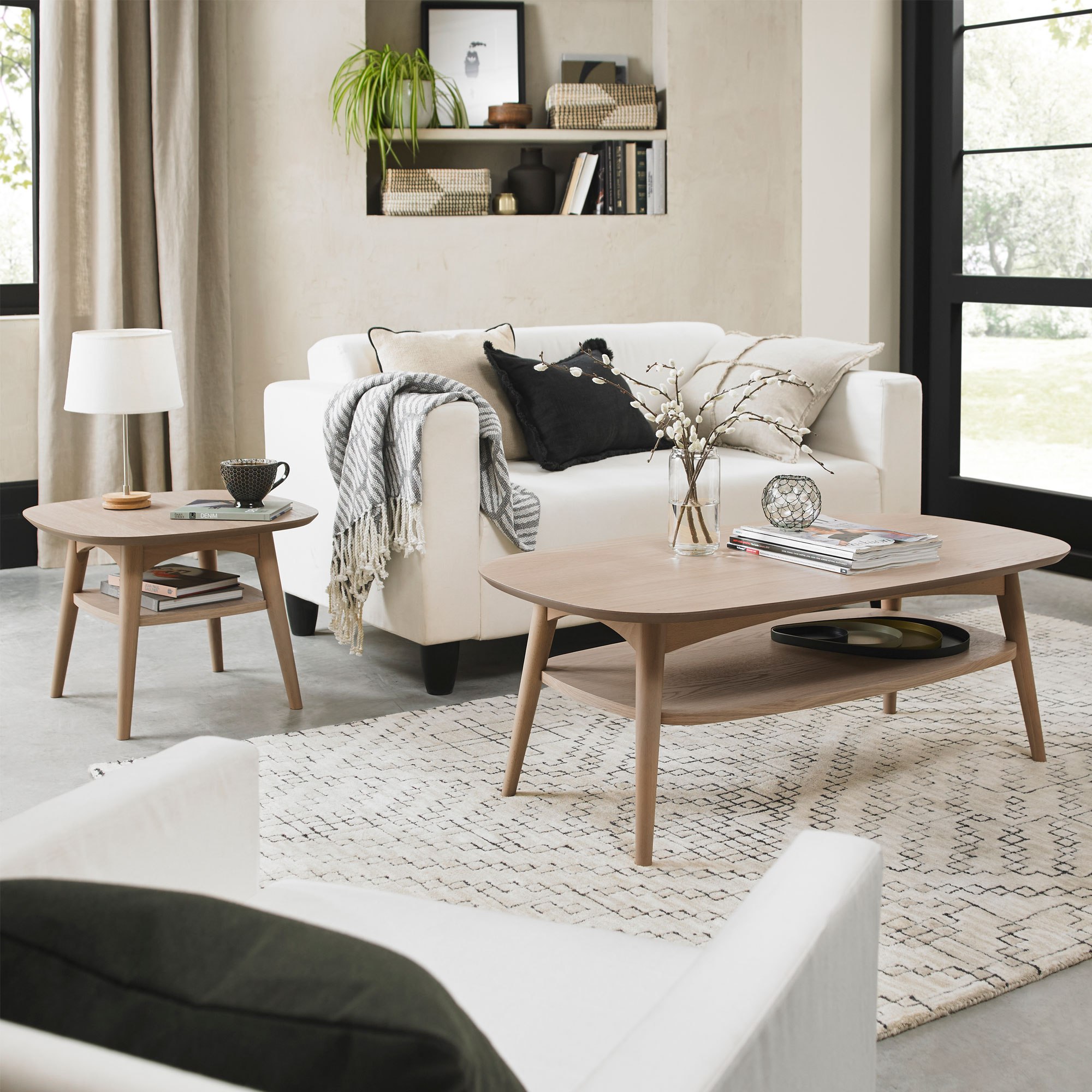 Bentley Designs Dansk Scandi Oak Coffee Table with Shelf - Haskins ...