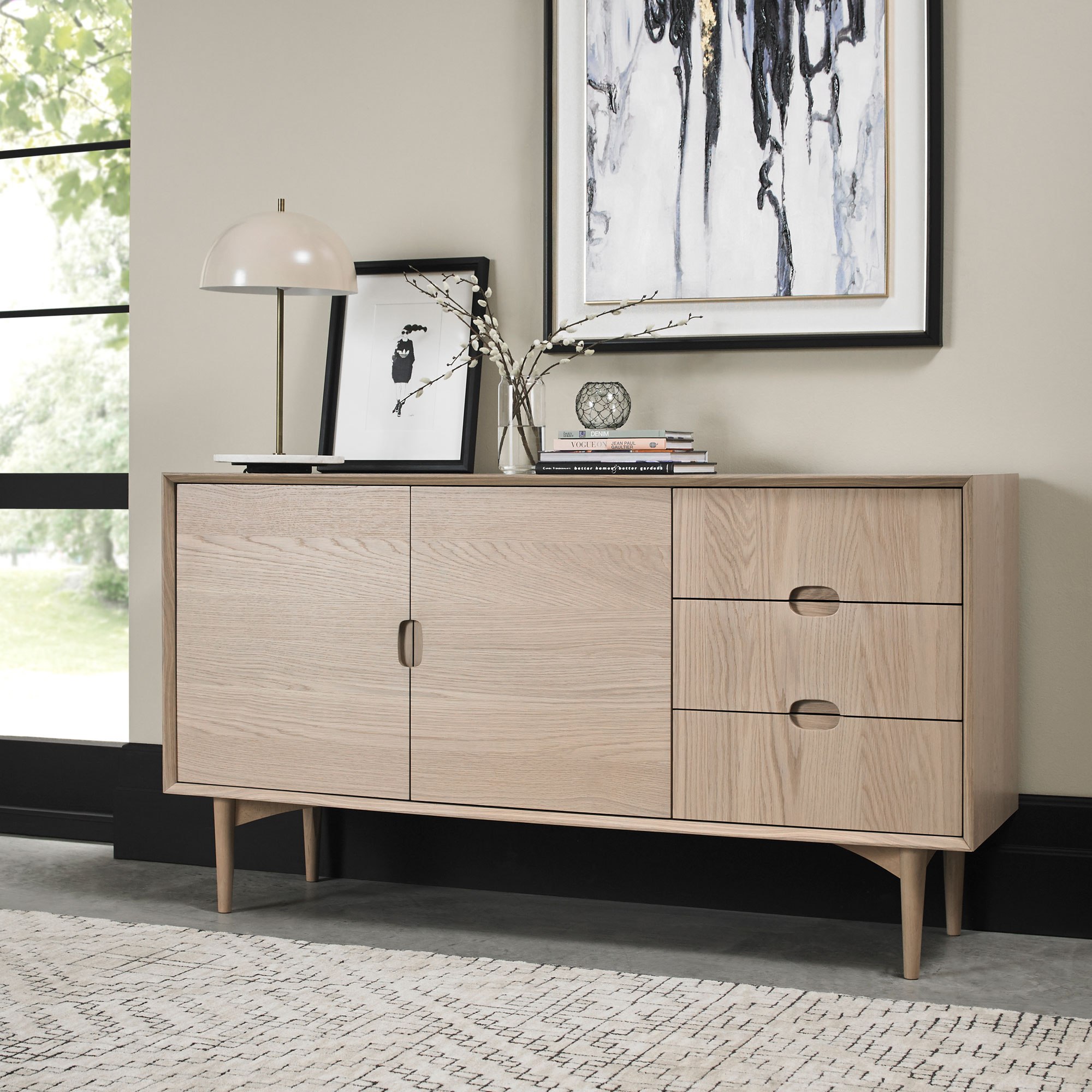 Bentley Designs Dansk Scandi Oak Wide Sideboard Haskins Furniture