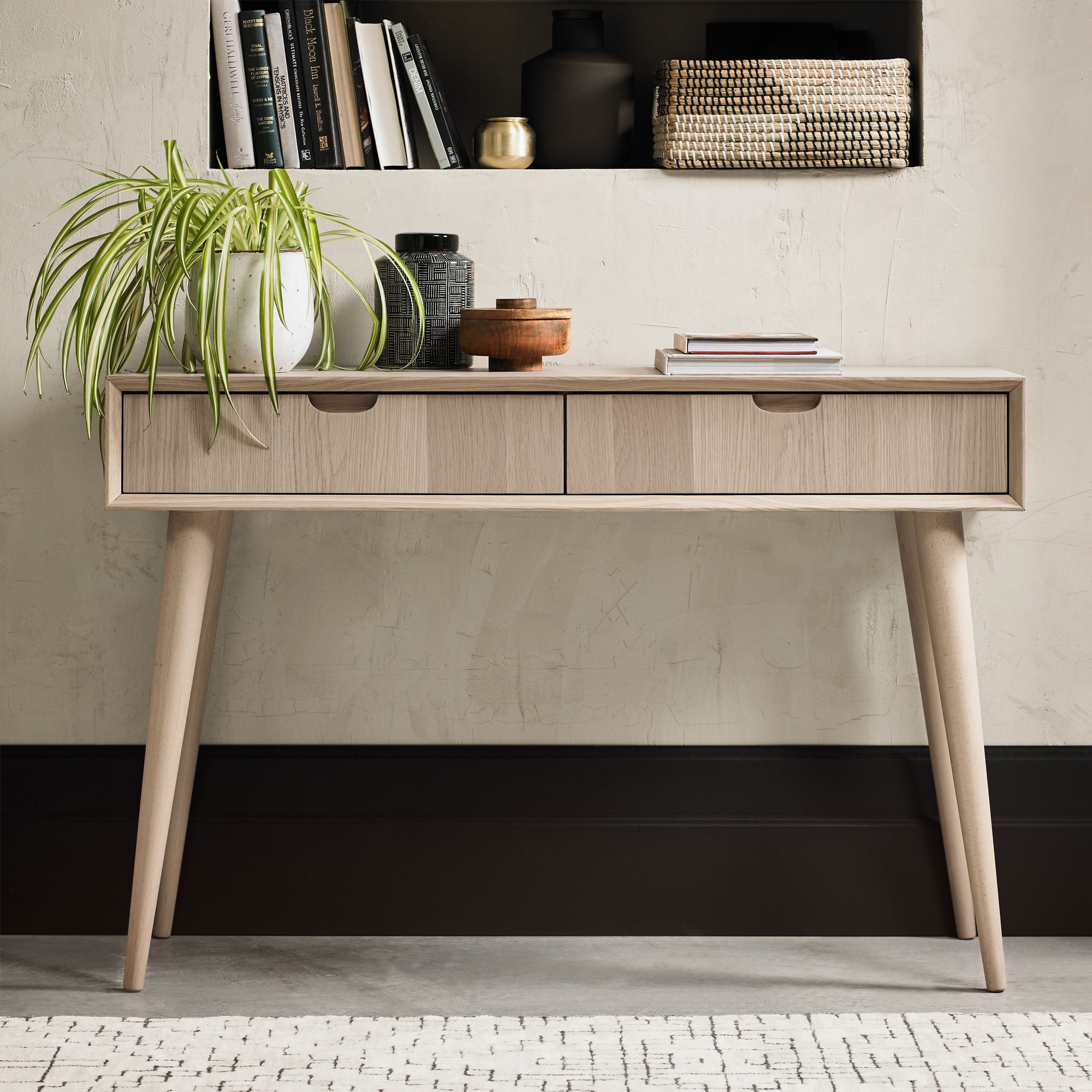 Bentley Designs Dansk Scandi Oak Console with Drawers - Haskins Furniture