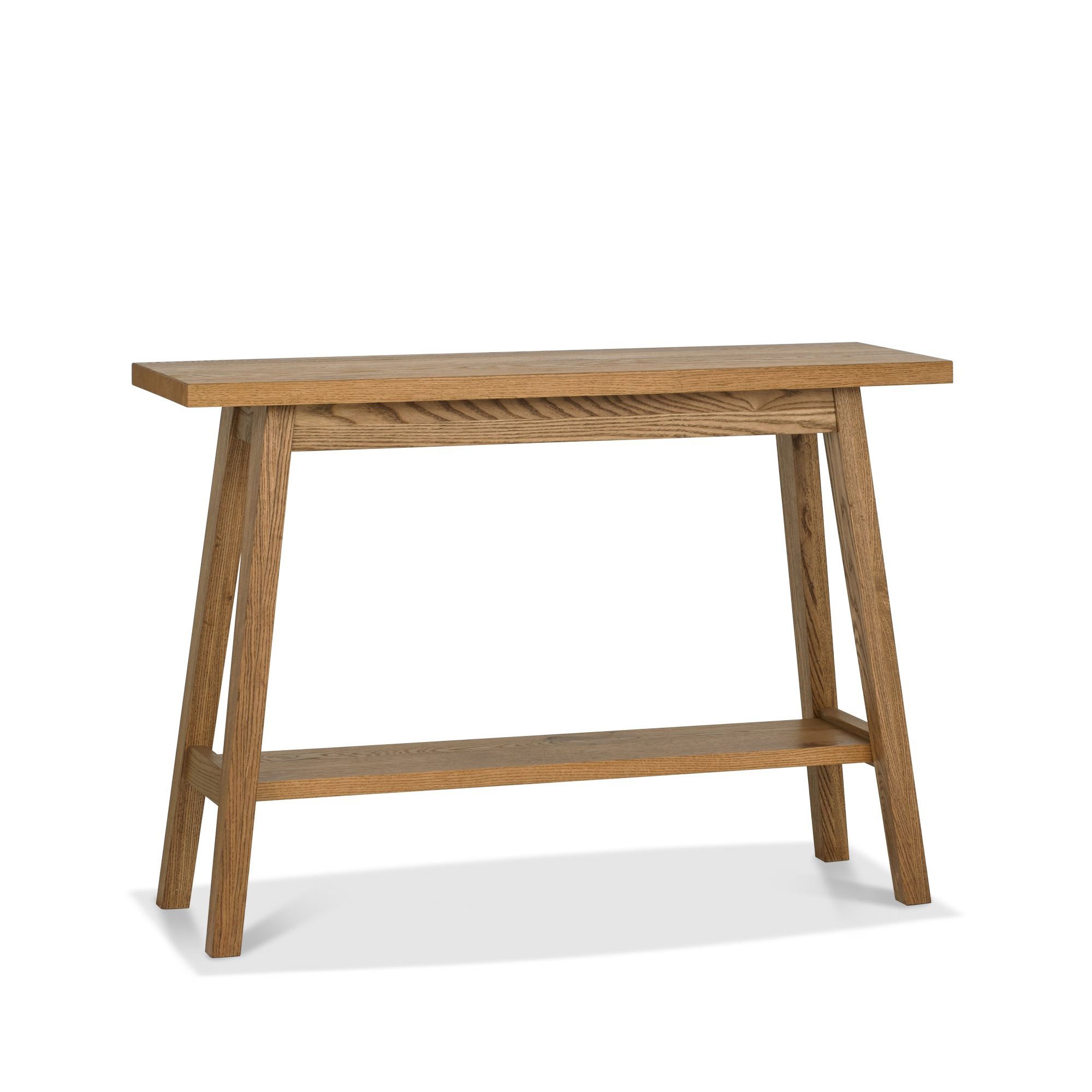 Bentley Designs Camden Rustic Oak Console Table with Shelf - Haskins ...