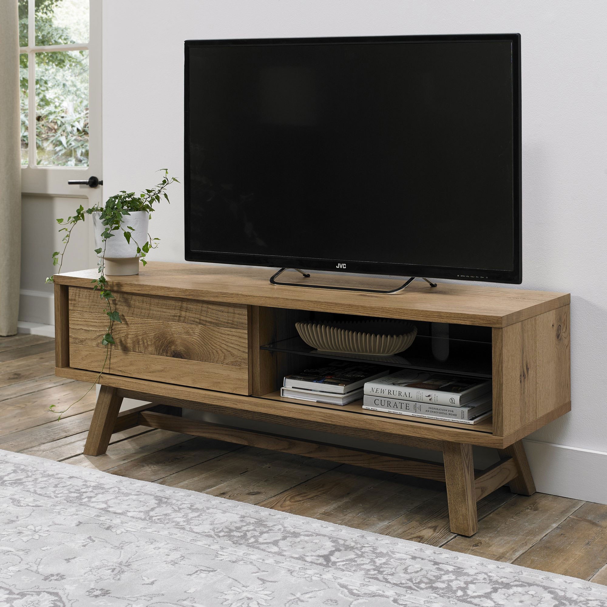 Bentley Designs Camden Rustic Oak Entertainment Unit - Haskins Furniture