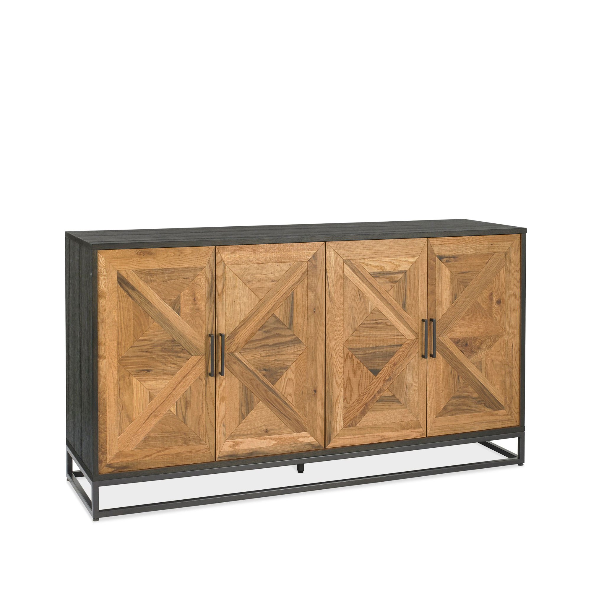 Bentley Designs Indus Rustic Oak Peppercorn Wide Sideboard - Haskins ...