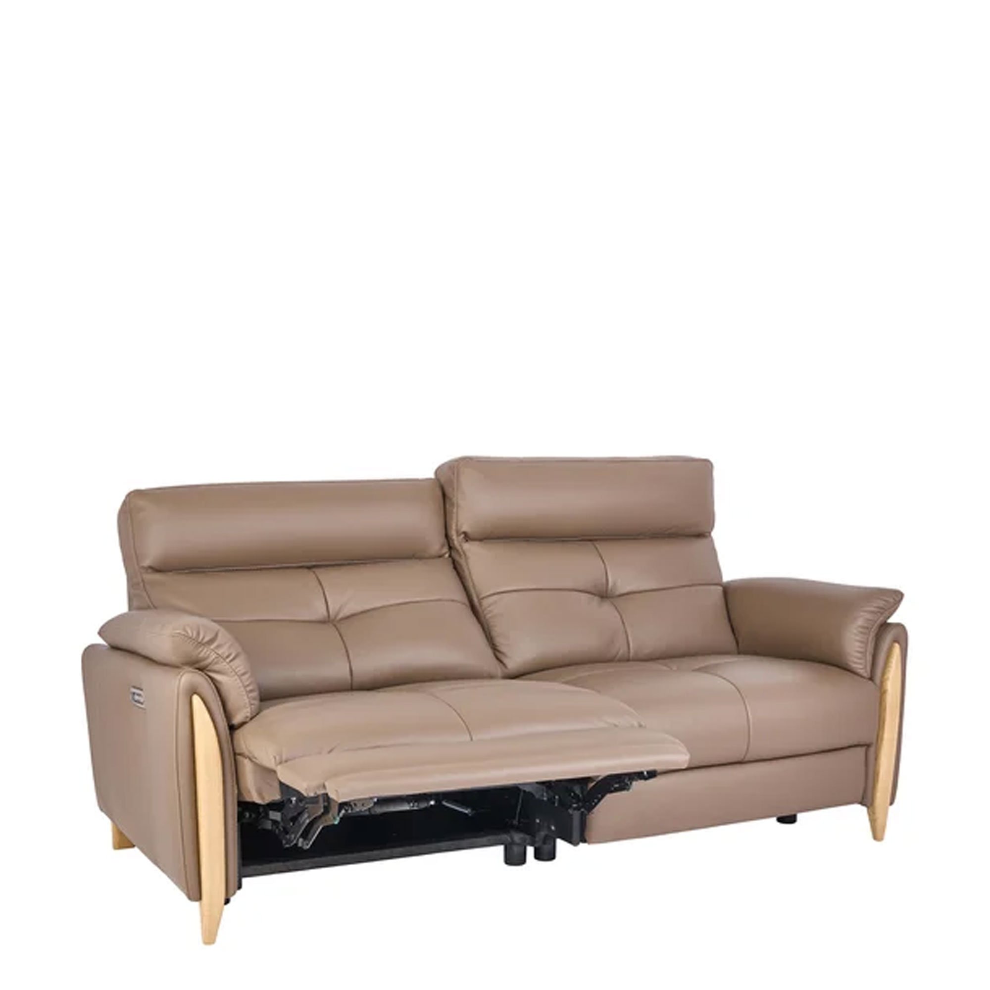 Ercol Mondello Large Powered Recliner Sofa in Leather - Haskins Furniture