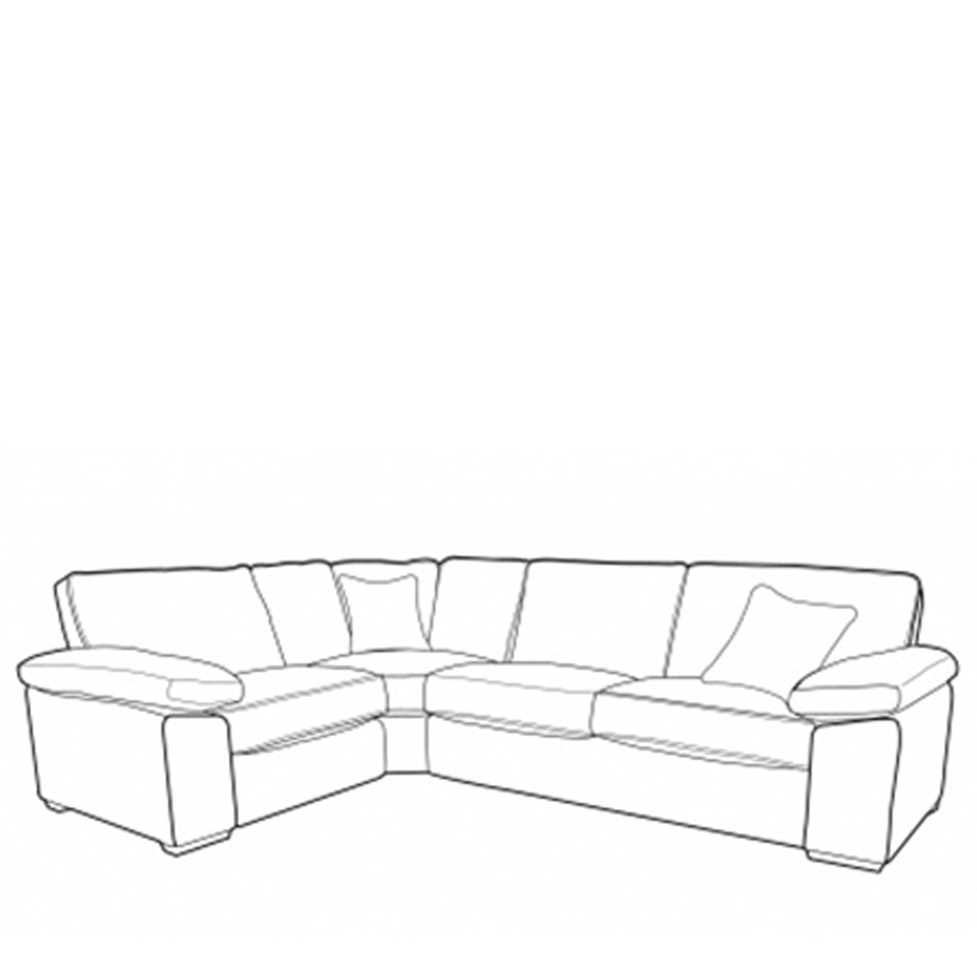 H Collection Jade Corner Sofa (LH1/COR/RH2) in Fabric - Haskins Furniture