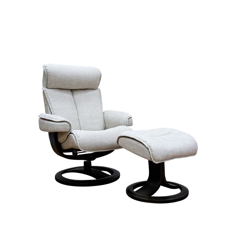 G Plan Bergen Recliner Chair and Stool in Fabric Haskins Furniture