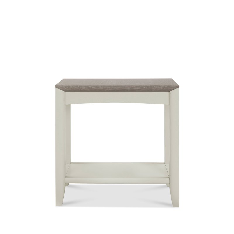 Bentley Designs Bergen Grey Washed Oak & Soft Grey Side Table - Haskins ...