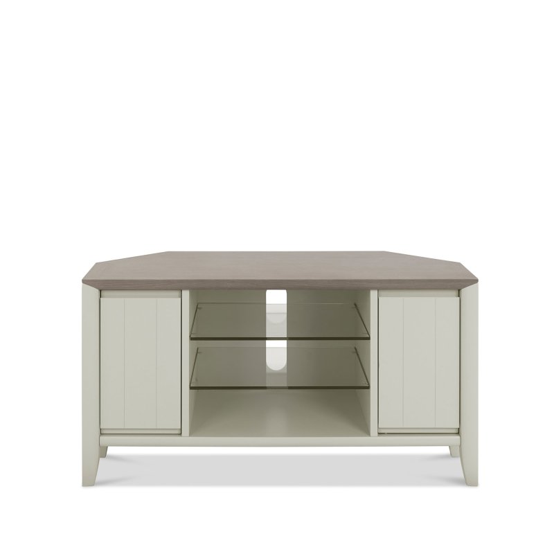 Bentley Designs Bergen Grey Washed Oak & Soft Grey Corner Entertainment ...