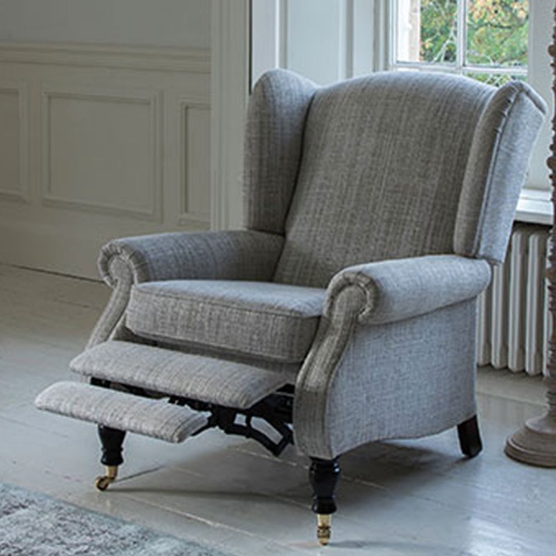 Parker Knoll Chatsworth Power Recliner Wing Chair in Fabric Haskins Furniture